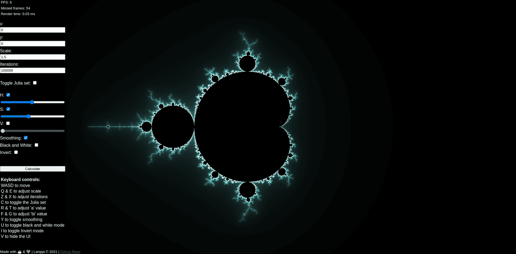 Mandelbrot set visualizer | Larqqa's blogfolio